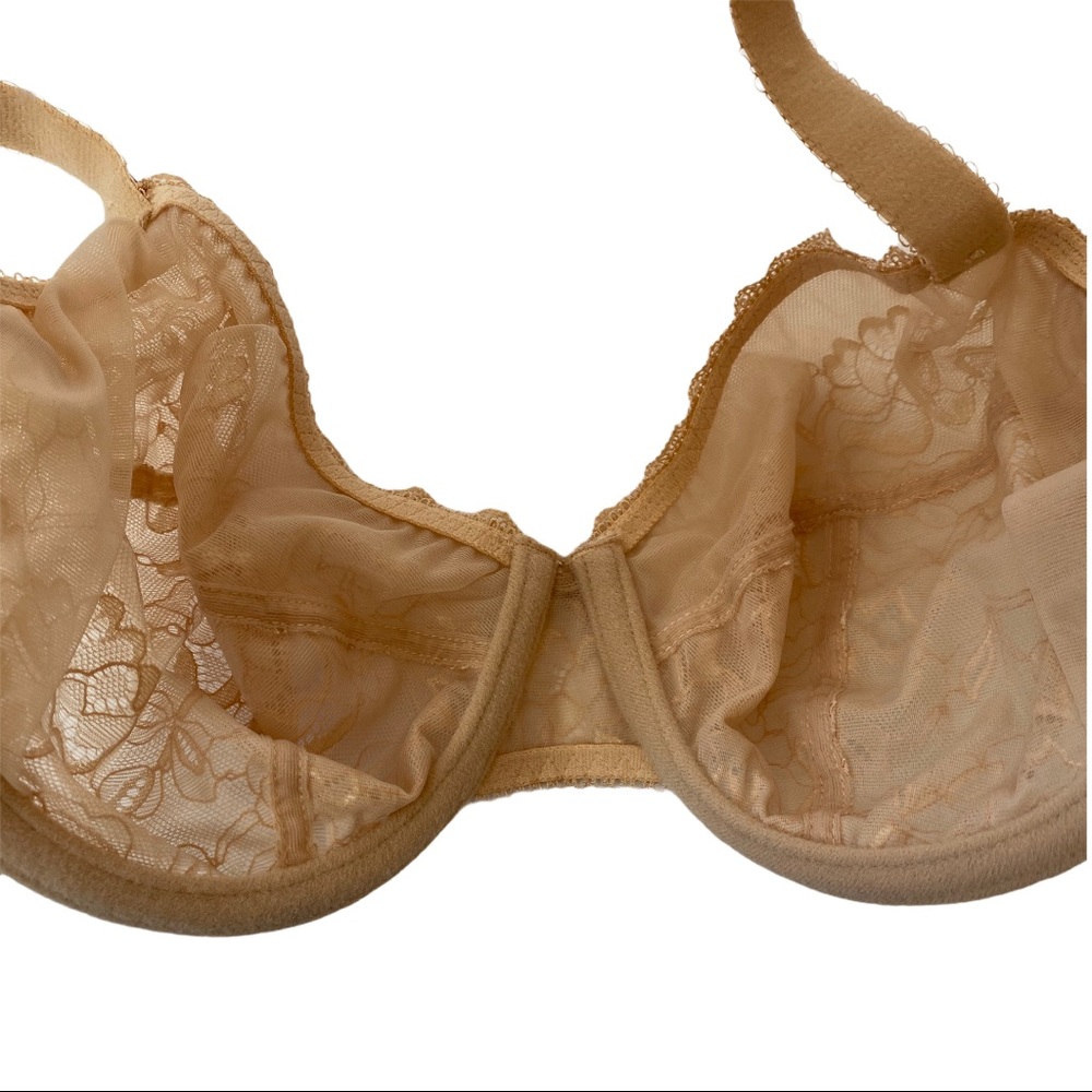 Goddess Bra Nude 42c Lace Underwire Rose Bandless Und… - Gem